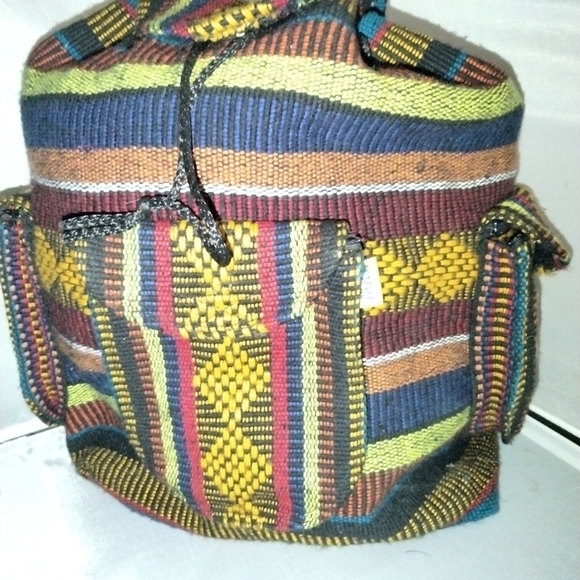 Pinzon | Bags | Pinzon Colorful Handmade Woven Mexico Backpack Boho ...